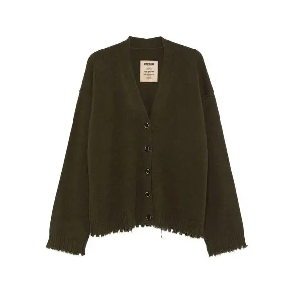 UMA WANG Button-front Cashmere Sweater - Green
