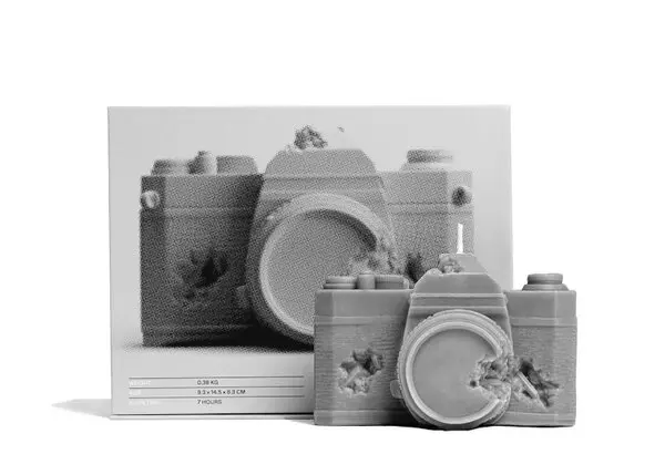 DANIEL ARSHAM Eroded Camera Candle - Multicolor