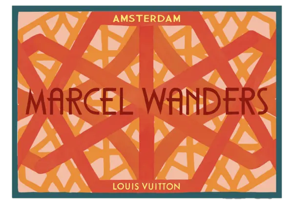 LOUIS VUITTON Poster Of Marcel Wanders R99689 Orange/blue