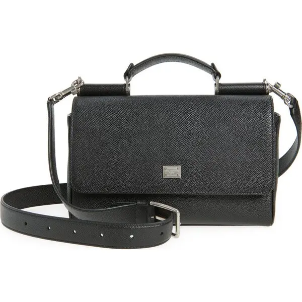 Dolce & Gabbana My Sicily Grained Leather Top Handle Bag