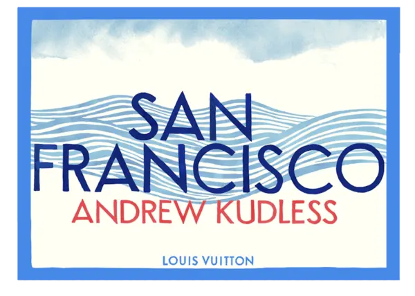 LOUIS VUITTON Poster Of Andrew Kudless R97073 White/blue
