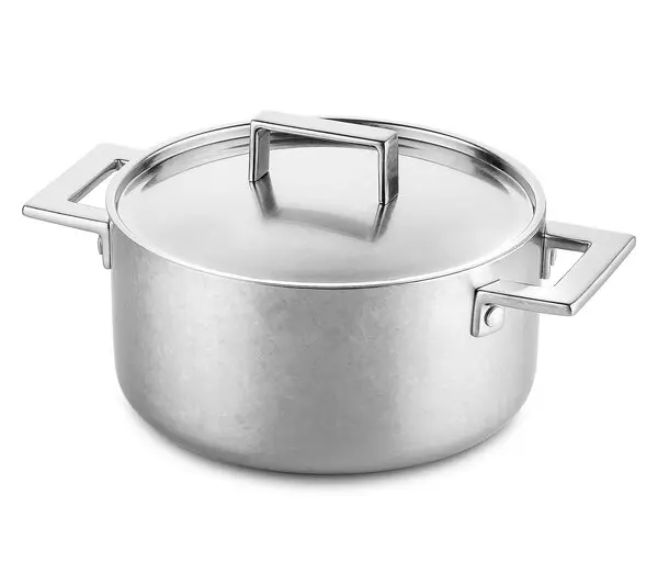 MEPRA 10'dia Dual Handles Attiva Pewter Pot Wit H Lid