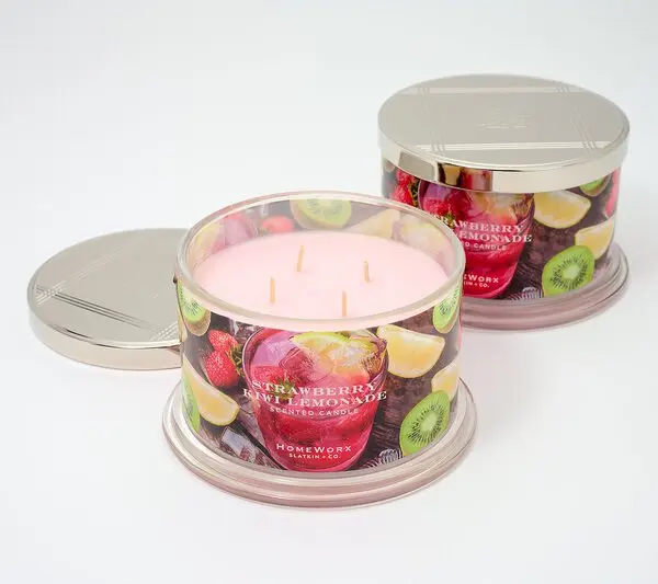 HOMEWORX BY SLATKIN + CO. As Is S/2 18ozstrawberrykiwi