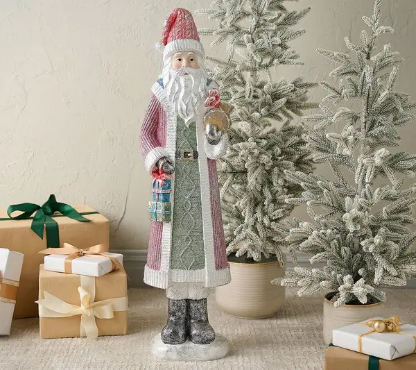 HOME REFLECTIONS 36' Oversized Snowy Santa With Presents