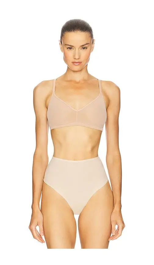 NEGATIVE UNDERWEAR Sieve Non-wire Bra In Nude - Buff