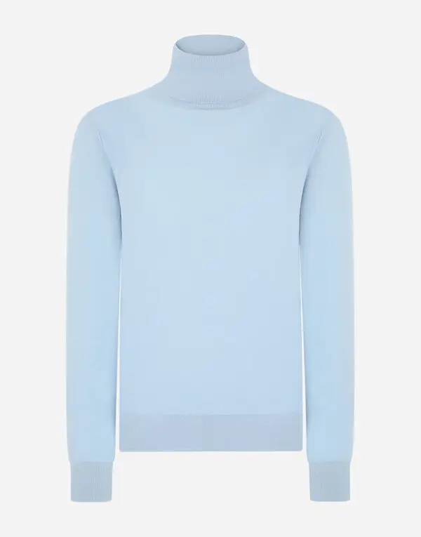 Dolce & Gabbana Cashmere And Silk Turtleneck Sweater - Azure