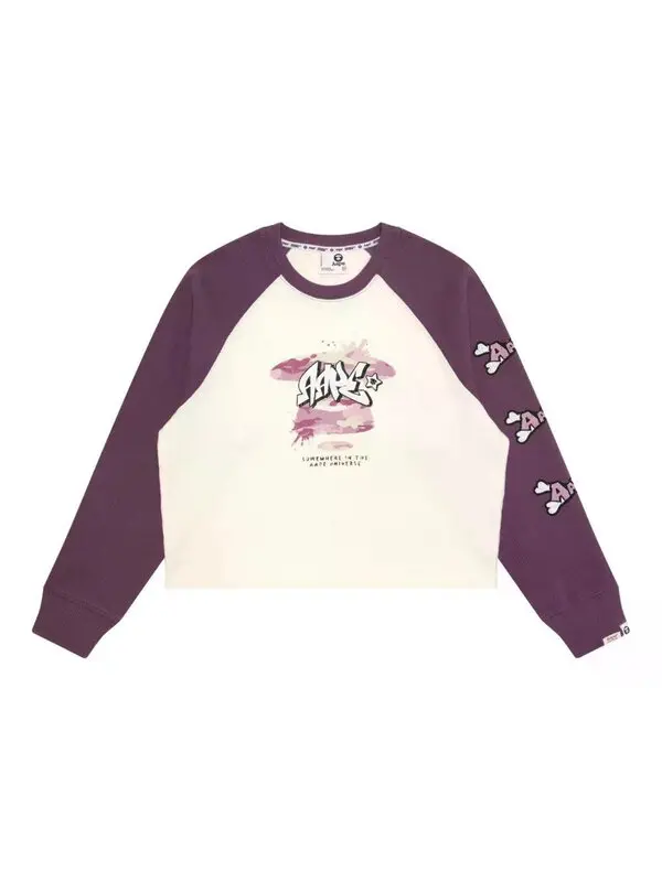 AAPE BY *A BATHING APE® Graphic-print Raglan-sleeve T-shirt