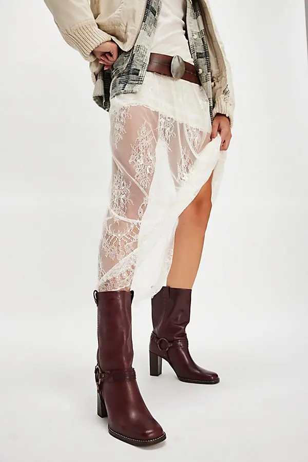 Free People Hayden Harness Boots - Cabernet Leather