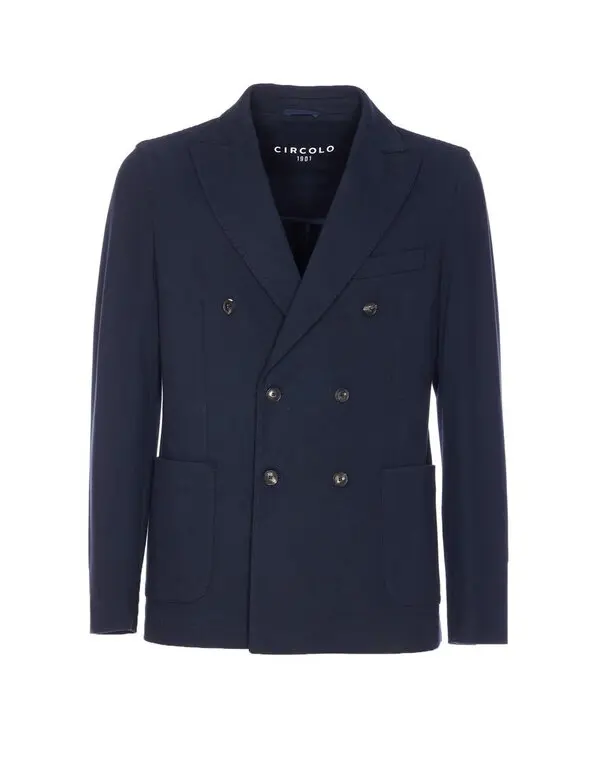 CIRCOLO 1901 Double Breasted Jacket - Blue