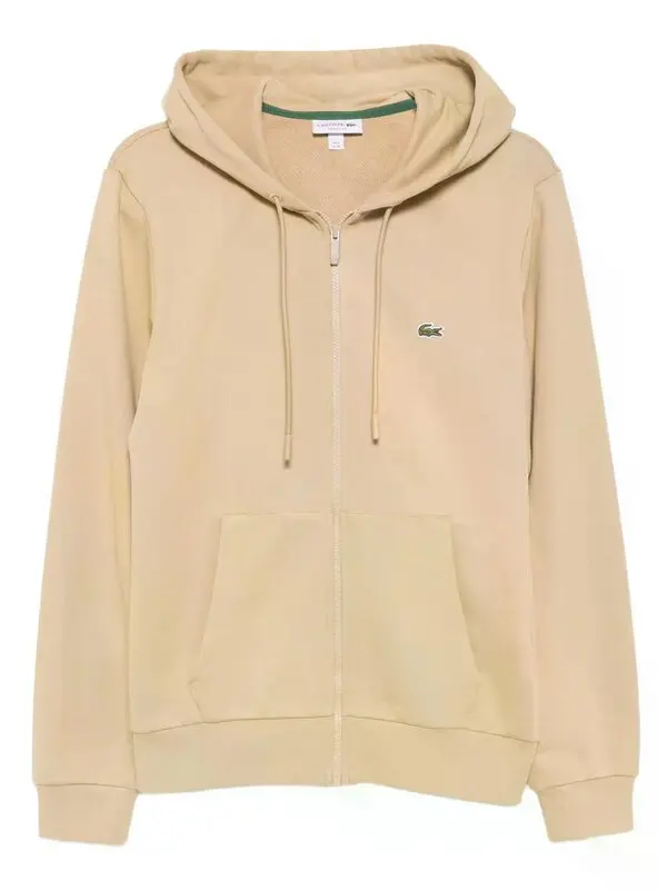 Lacoste Zipped Hoodie - Neutrals