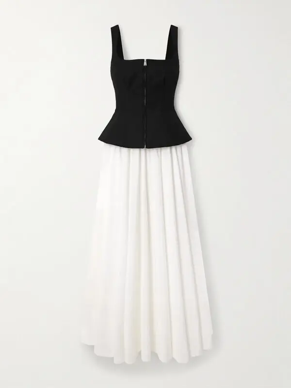 Simkhai Jolynn Crepe And Poplin Midi Dress - Multi
