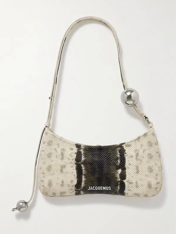 Jacquemus Le Bisou Perle Embellished Shoulder Bag - Neutrals