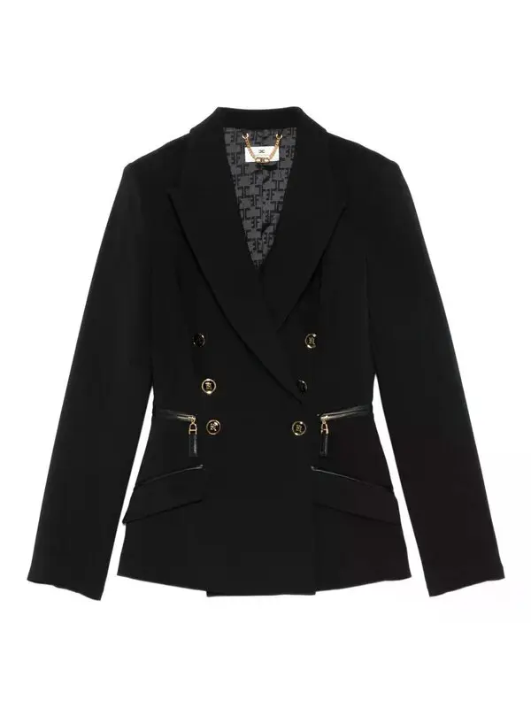 Elisabetta Franchi Double-breasted Blazer With Zip Detail
