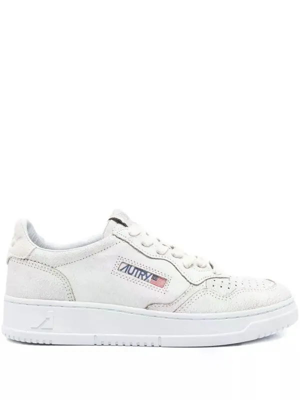 AUTRY Medalist Perforated Leather Sneakers - Neutrals