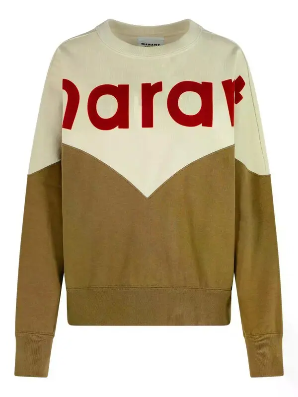 Isabel Marant Two-tone Logo Sweatshirt - Neutrals