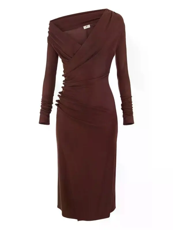 Elisabetta Franchi Draped Midi Dress