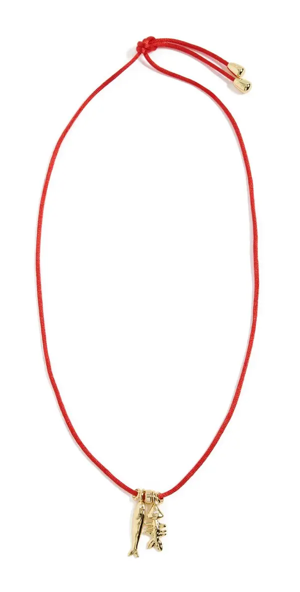 Éliou Sardine And Fish Bone Charm Necklace