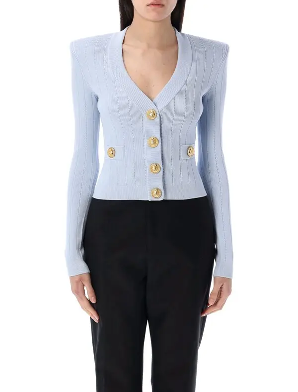 Balmain Cardigan - Pale Blue
