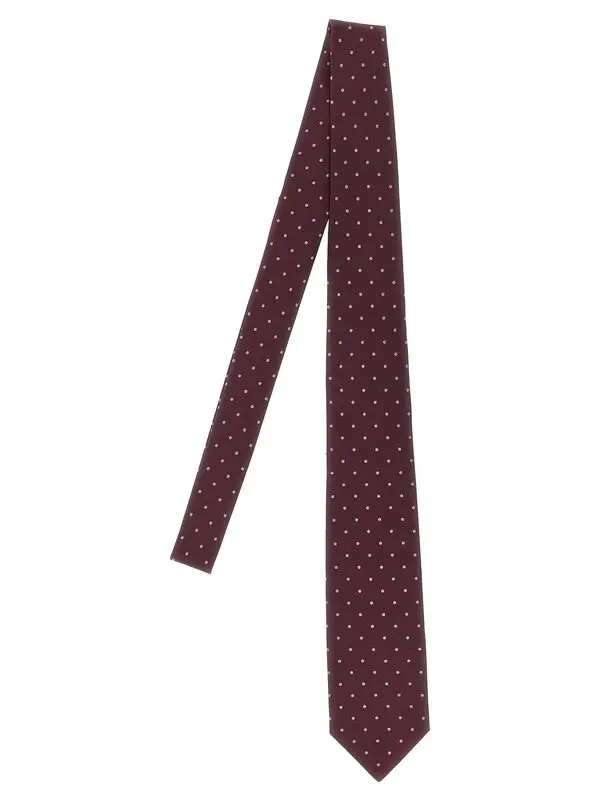 BARBA NAPOLI Patterned Jacquard Silk Neck Tie - Bordeaux