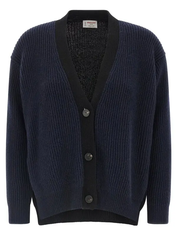 Alberto Biani Two-tone Cashmere Cardigan