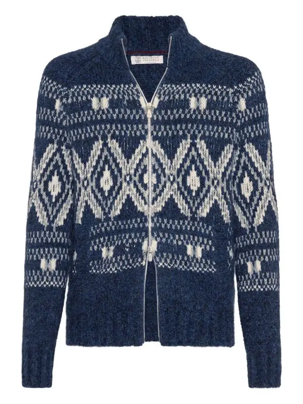 Brunello Cucinelli Wool Zipped Cardigan
