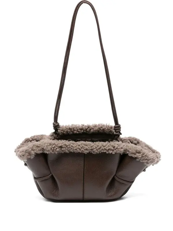 Hereu Arta Mini Leather Handbag - Marrone Scuro