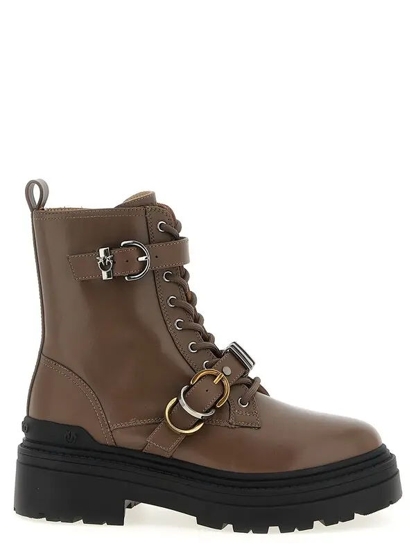 Pinko Mia 19' Ankle Boots - Beige