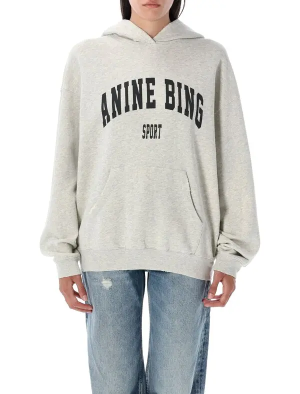 ANINE BING Printed Hoodie - Grey