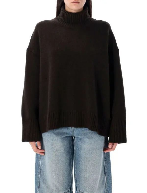 Soeur William High Neck Pullover - Brown