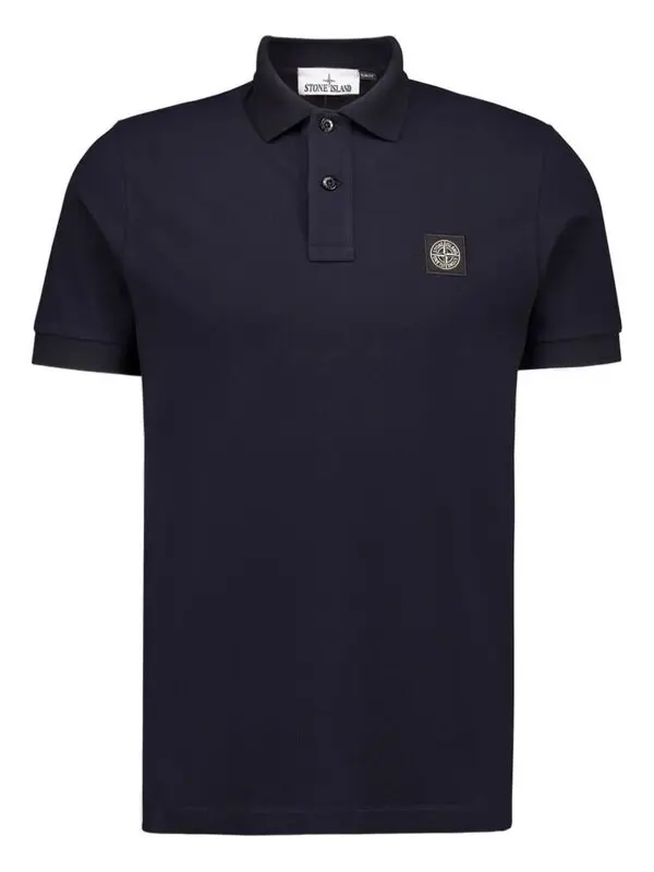 Stone Island Logo Cotton Polo Shirt