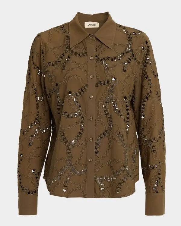 L'Agence Ellery Eyelet Blouse