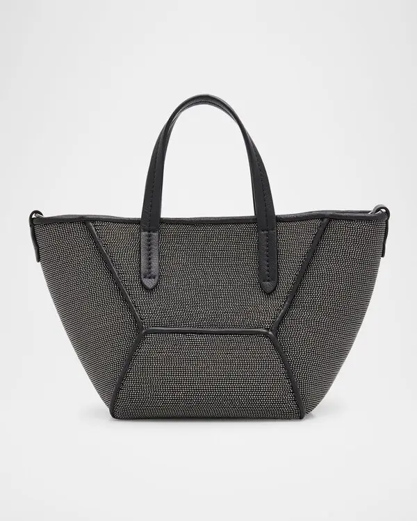 Brunello Cucinelli Mini Monili Leather Tote Bag - Ultra Black
