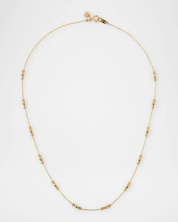 POPPY FINCH 18k Beaded Necklace - Yellow Gold