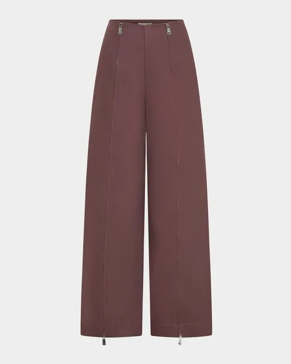 NICHOLAS Amalia Wide-leg Pants - Plum