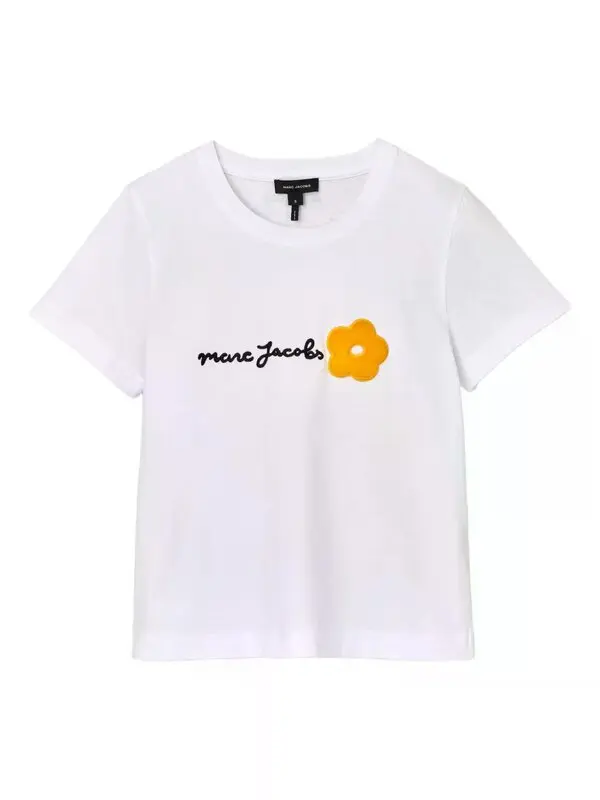 Marc Jacobs Logo Flower Appliqué Tee