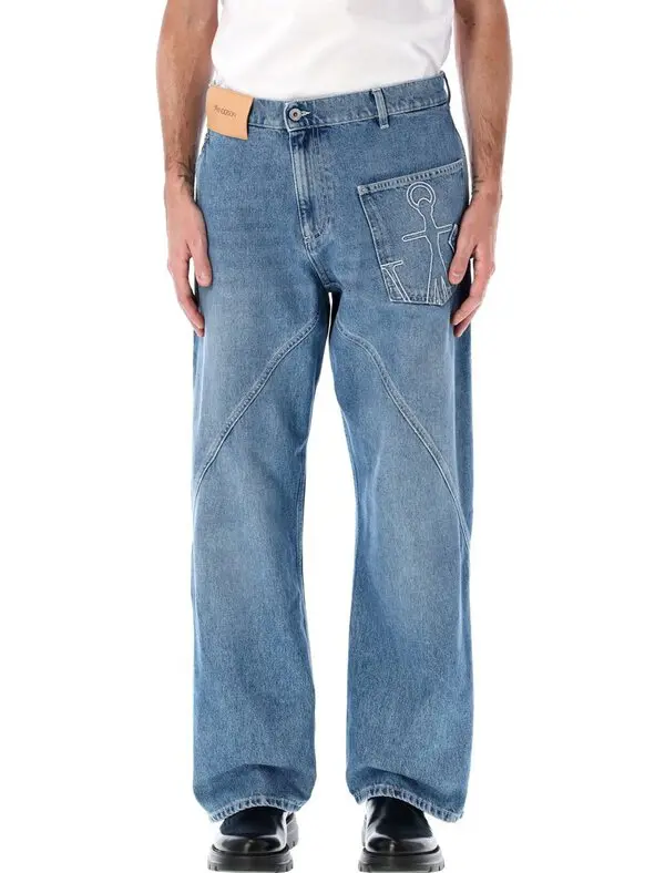 JW Anderson Twisted Workwear Denim Pants - Blue