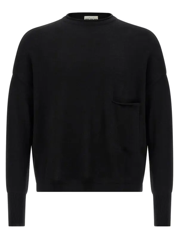 MA'RY'YA Virgin Wool Crew Neck Sweater