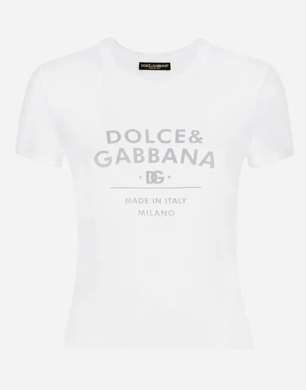 Dolce & Gabbana Jersey T-shirt With Lettering - White
