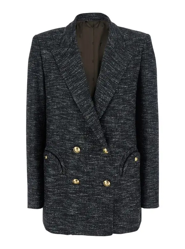 BLAZÉ MILANO Aifer Double-breasted Wool-blend Jacket