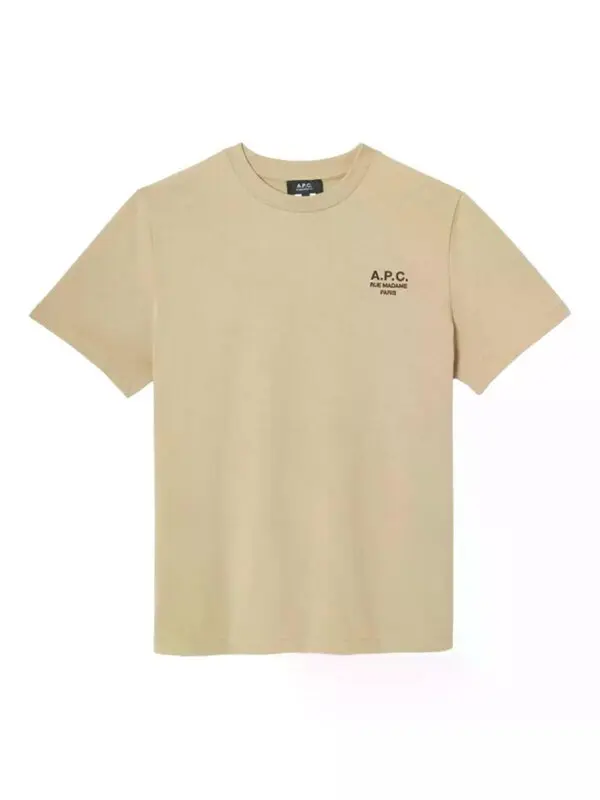 A.p.c. Logo-print Cotton T-shirt - Neutrals