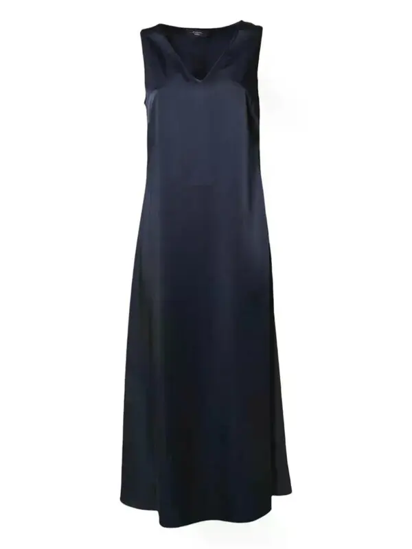 Max Mara Sleeveless V-neck Dress - Blue