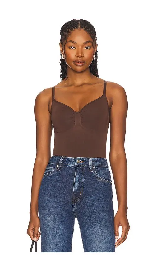 SKIMS Seamless Sculpt Thong Bodysuit - Cocoa