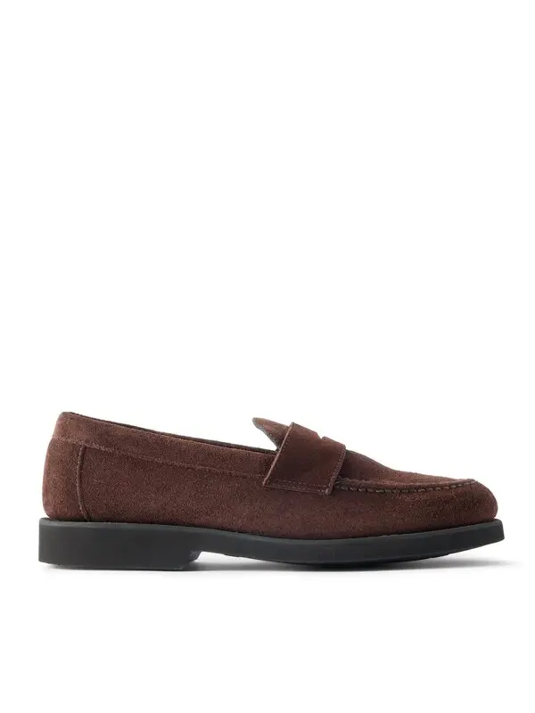 SEBAGO Ryan Suede Penny Loafers - Brown