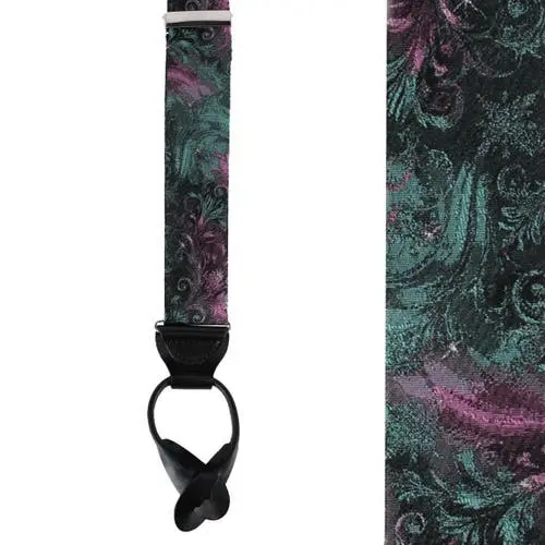 Trafalgar The Arcane Storm Silk Button End Novelty Suspenders - Multiple