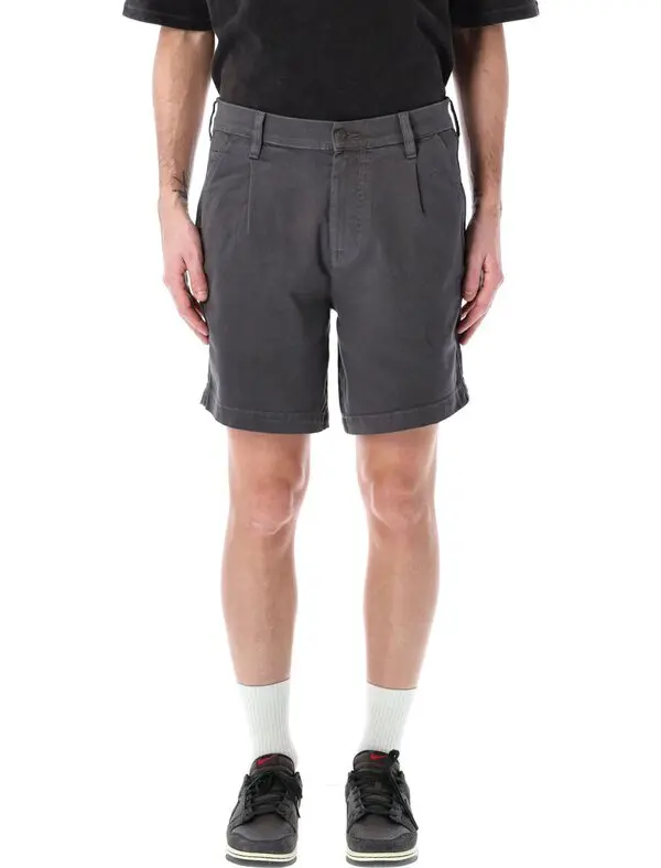 CORRIDOR Pleated Twill Shorts - Grey