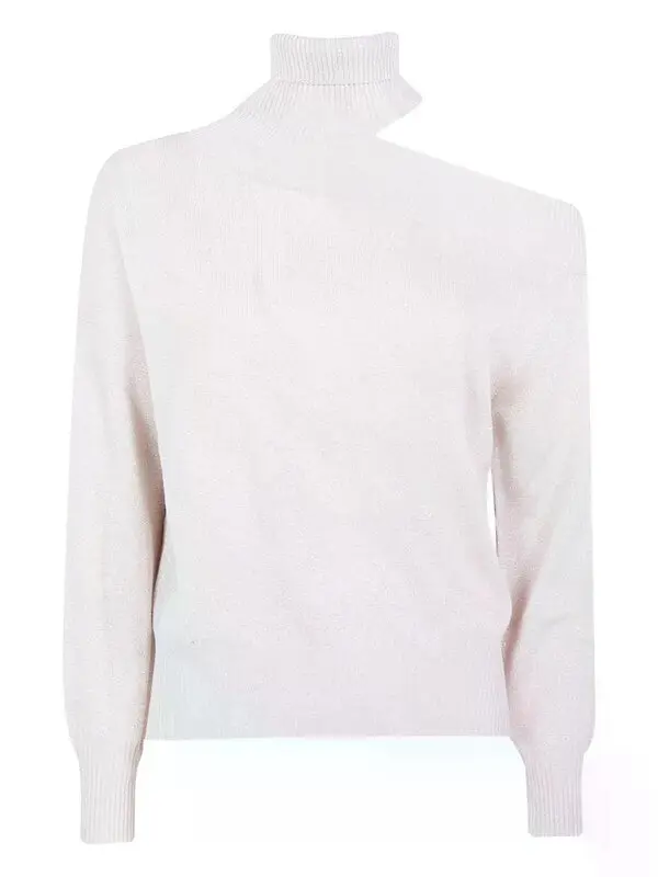 D.exterior Cut-out Turtleneck Sweater