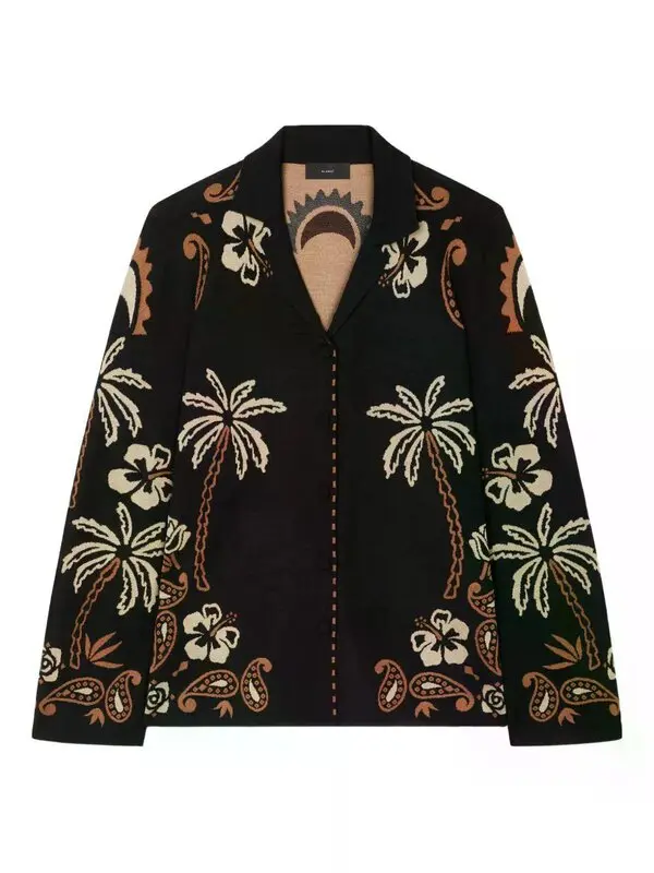 Alanui Tropical-motif Shirt - Black