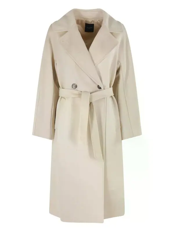 Max Mara Belted Double-breasted Coat - Neutrals