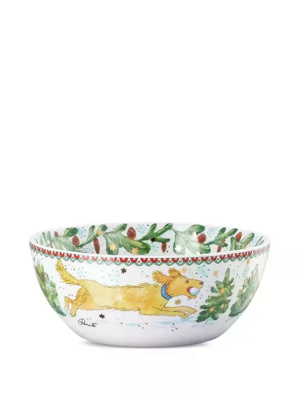 HUTSCHENREUTHER Christmas Dog-motif Bowl