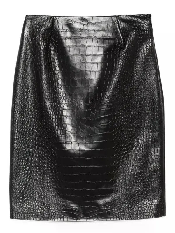 Giambattista Valli Crocodile-effect Mini Skirt